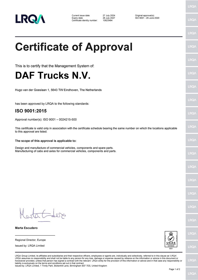 Quality - DAF Trucks N.V.