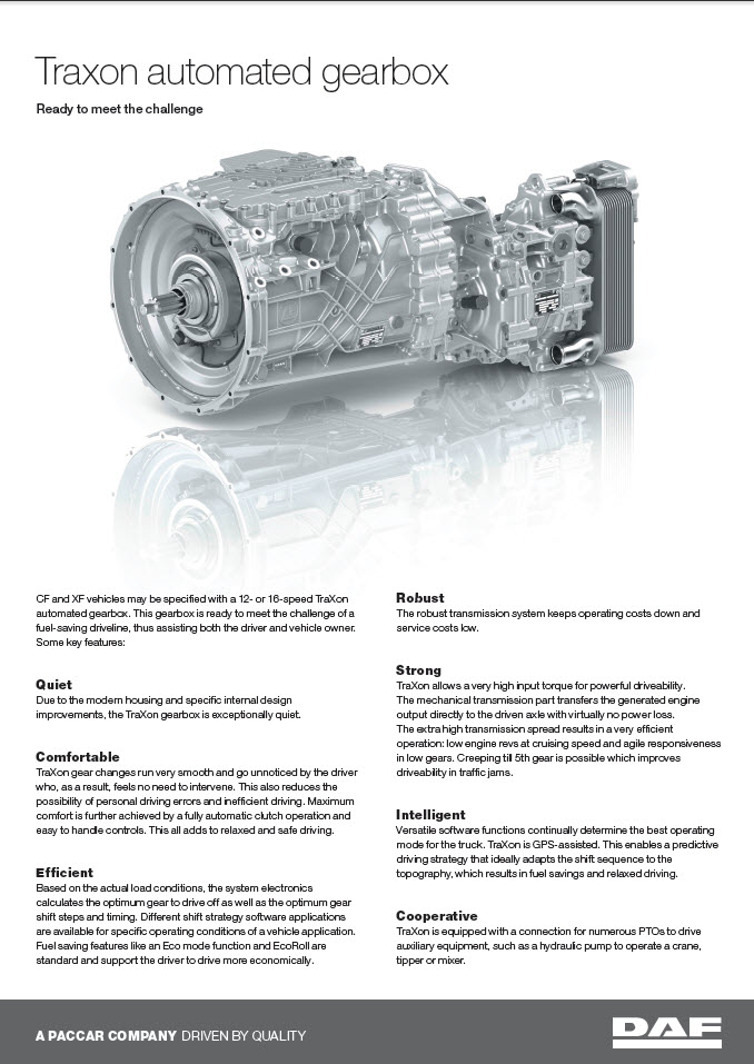 DAF CF Driveline - DAF Countries